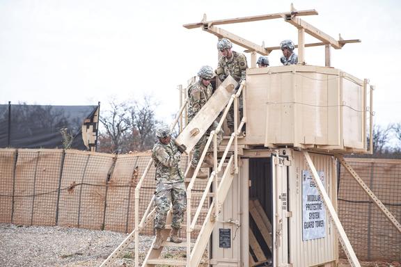 Modular guard tower with small arms and blast protection | TechLink