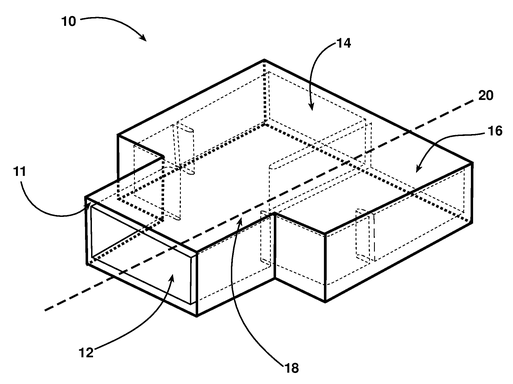 Compact inline two-way power combiner and divider in a waveguide ...